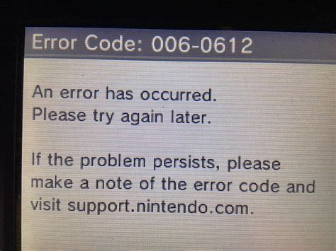 Error Code 006 0612 Troubleshooting 3ds Support Pretendo Network