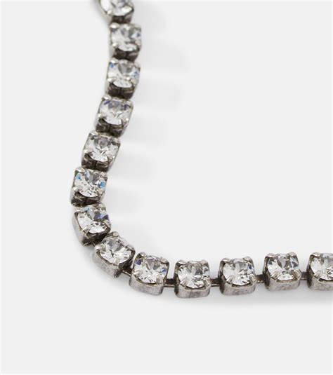 Saint Laurent Crystal Embellished Anklet Saint Laurent