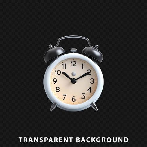 Premium PSD 3d Render Clock Isolated On Transparent Background
