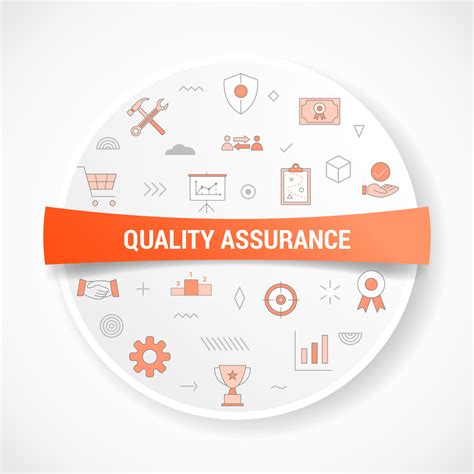 Qa Quality Assurance Concept With Icon Concept With Round Or Circle Shape 4295791 Vector Art At