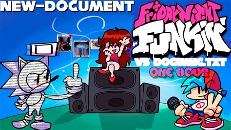 New Document Song Friday Night Funkin Vs Documic Txt [sonic] [full Song] 1 Hour Youtube
