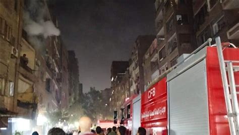 انتداب المعمل الجنائي لمعاينة أثار حريق في عقار بمدينة حلوان
