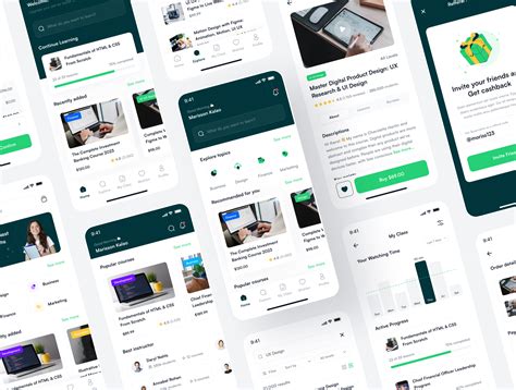 Courser Online Learning App Ui Kit Premium Online Learning App Ui Kit