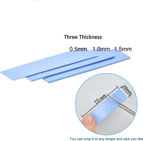 Силиконовые термопрокладки 70x20 мм, 12/9/6 шт | AliExpress