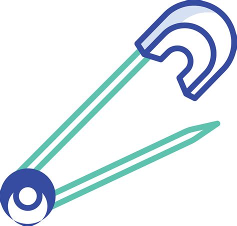 Safty Pin Outline Color Illustration 48076440 Vector Art At Vecteezy