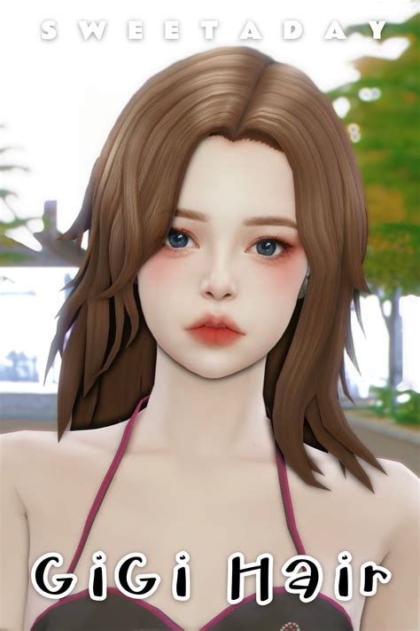 Gigi Hair （early Access January 31st） Sweetaday Sims Hair Sims 4