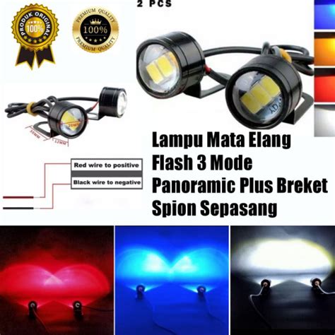 Jual Lampu Motor Led Mata Elang Flash 3 Kodeled Mata Elanglampu Motor Mata Elang Shopee