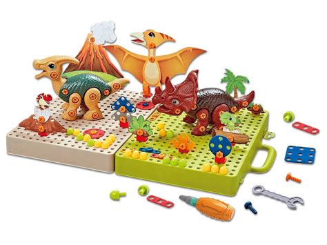 Diy Dinosaurs Board Set Screwdriver Blocks Toys Dinosaurs