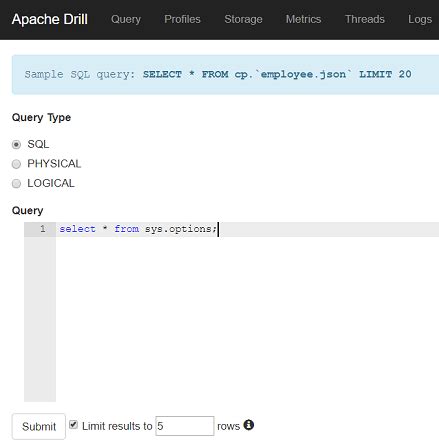 Planning And Execution Options Apache Drill