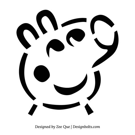 Peppa Pig Free Pumpkin Stencil Pumpkin Pattern Pumpkin Template