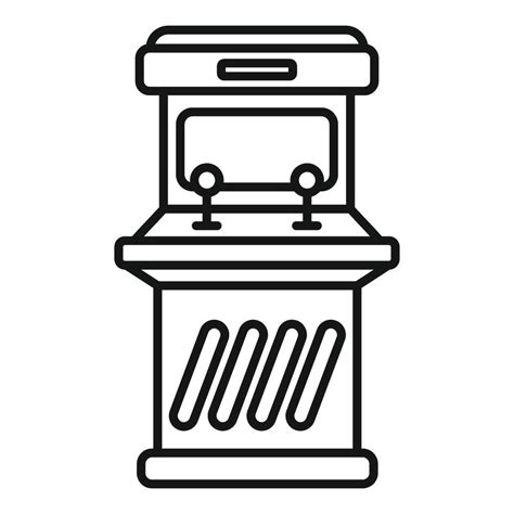 Retro Arcade Game Console With Two Joysticks Standing On Floor Is Waiting For Players 51061733