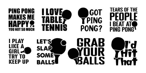Table Tennis T Shirt Design Bundle Vector Table Tennis T Shirt Design