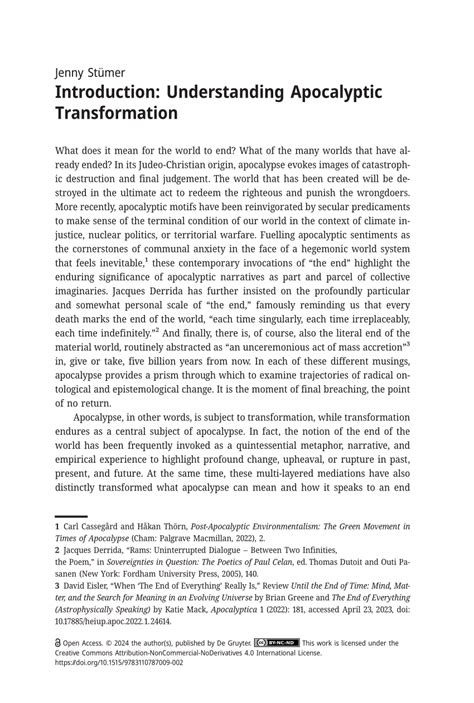 PDF Introduction Understanding Apocalyptic Transformation