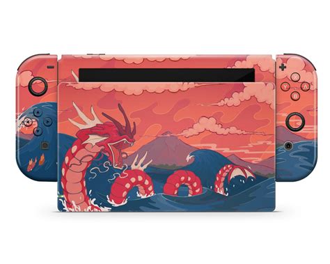 Gyarados Dragon Rage Waves Nintendo Switch Switch Skin Anime Town