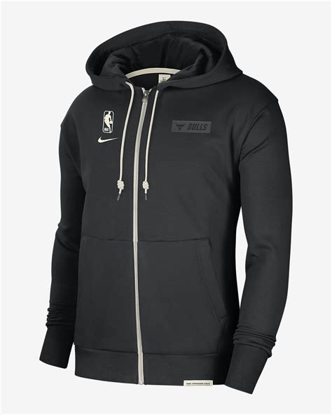 Chicago Bulls Standard Issue Mens Nike Dri Fit Nba Full Zip Hoodie