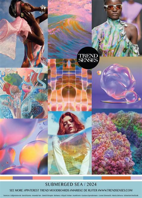 SUBMERGED SEA 2024 Trendsenses Moodboard Trend Mood