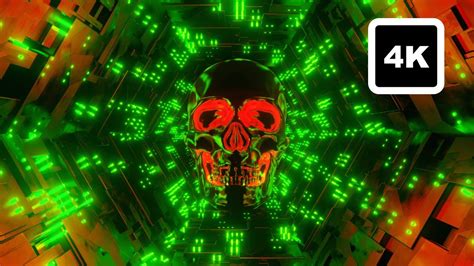 Radioactive Skull Tunnel 💀 4 Vj Loops Full Hd And 4k Youtube