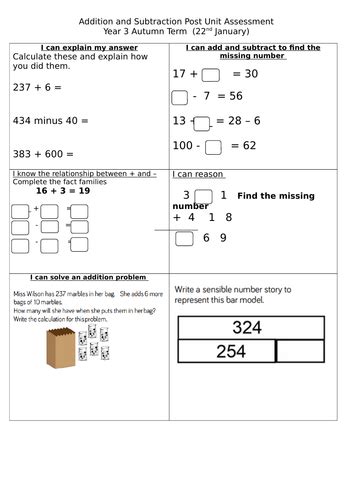 Addition And Subtraction Y3 Based On White Rose Resources Teaching