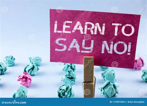 Word Writing Text Learn To Say No Motivational Call Business Concept For Encouragement Advice