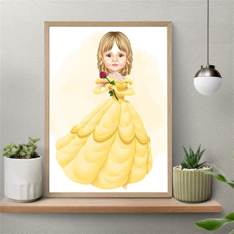 Digital Princess Portrait Princess T Personalized Princess Princess Party Disney Princess