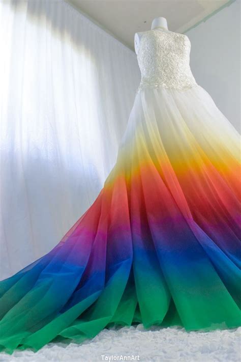 Rainbow Wedding Dress Sketch