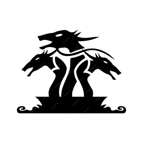 Premium Vector Hydra Mythology Monster Icon Black Vector Graphics