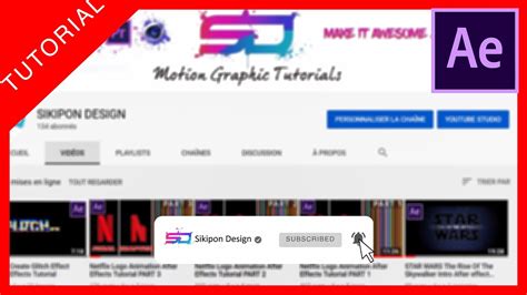 After Effects Tutorial Youtube Subscribe Button Animation Youtube