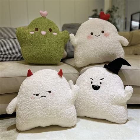42cm Cute Korean Style Ghost Plush Toys Soft Fluffy Funny Ghost