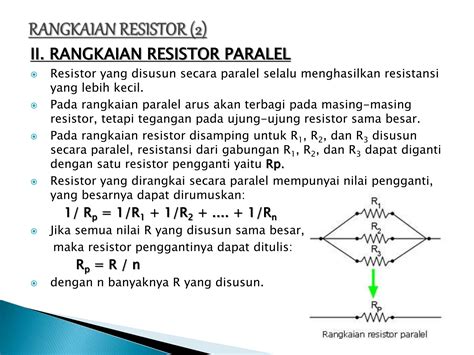 Rangkaian Resistor Hukum Ohm Listrik Dinamis Ppt