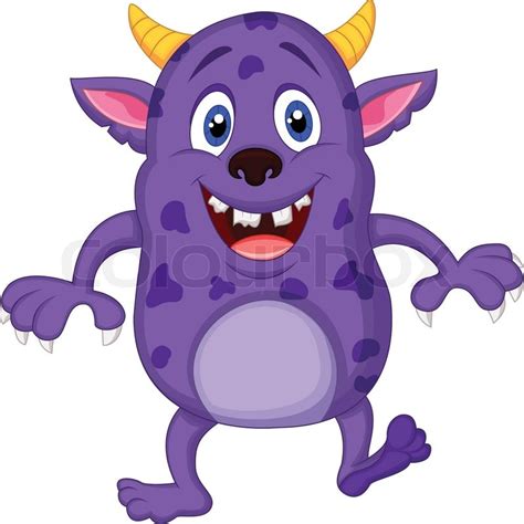 Vector Illustration Of Cute Monster Stock Vector Colourbox
