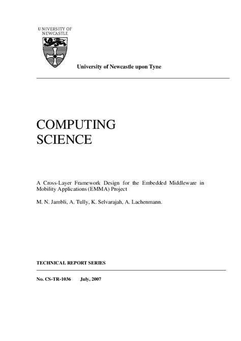 Pdf A Cross Layer Framework Design For The Embedded Middleware In