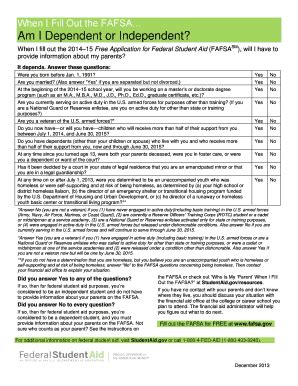 Fillable Online Babeaid Ed Am I Dependent Or Independent Babeaid Ed Fax Email Print