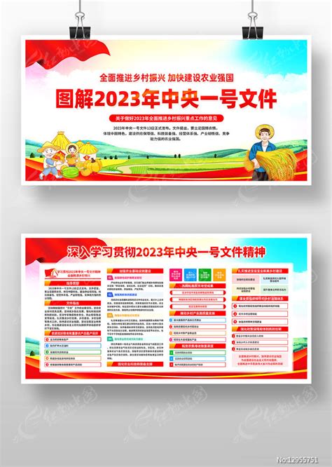 图解2023年中央一号文件乡村振兴展板图片下载红动中国