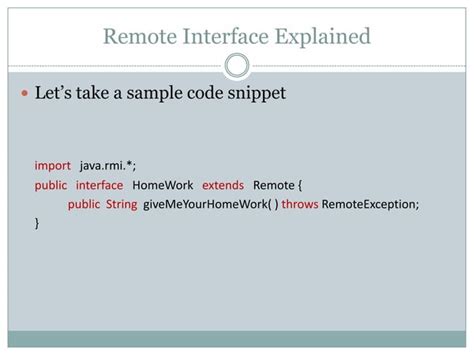 Remote Method Invocation Ppt Remote Method Invocation Ppt