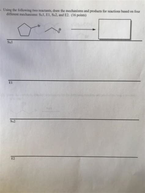 Solved Using The Following Two Reactants Draw The