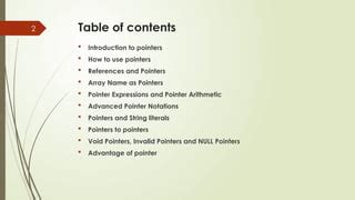 Pointers In C Object Oriented Programming PPT