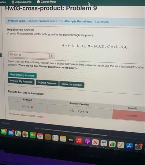 Solved Ades Achievements Course Help HW03 Cross Product Chegg Com