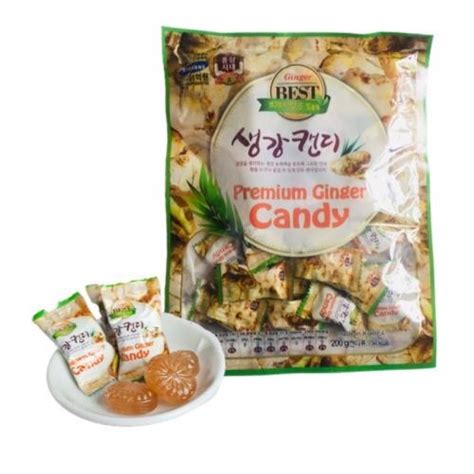 Nhập Hàn Quốccombo 10 Gói KẸo GỪng CỨng Candy HÀn QuỐc 200g