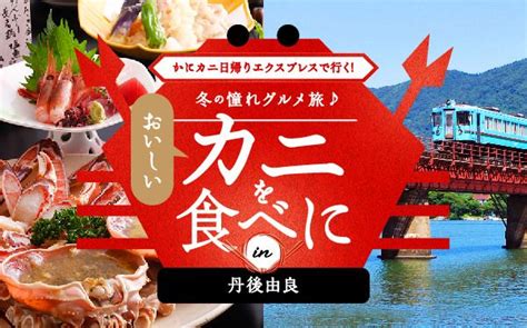 かにカニ日帰りエクスプレスで行く！冬の憧れグルメ旅♪ In 丹後由良 ウェブバナーのデザイン バナーデザイン バナー