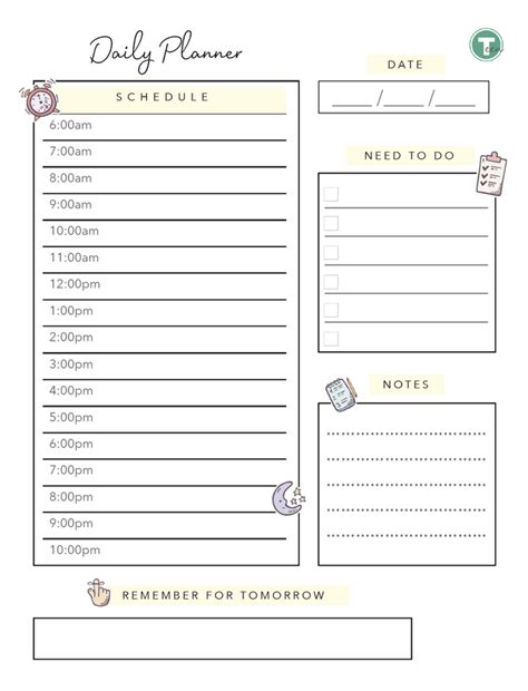 Time Management Worksheet Template