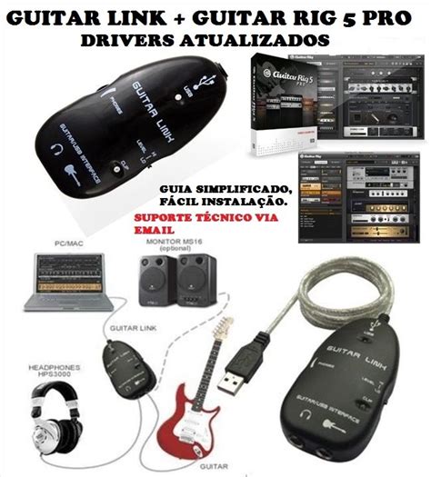 Guitar Link Interface De Audio Usb + Guitar Rig + 2 Palhetas - R$ 49,40 ...