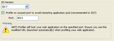 specifying the details for an asp web application hosted in iis