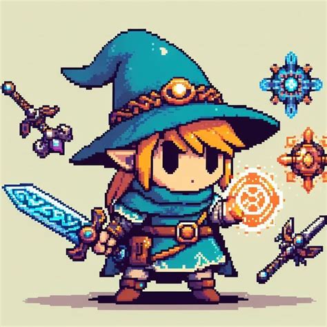 Wizard Pixelart En 2024 Cómics Divertidos Personajes Cosas De Dibujo