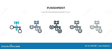 Punishment Icon In Different Style Vector Illustration Two Colored And