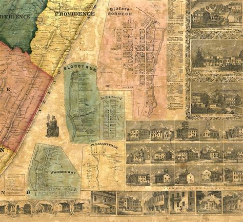 Map Of Bedford County Pennsylvania Pa 1861 Vintage Etsy