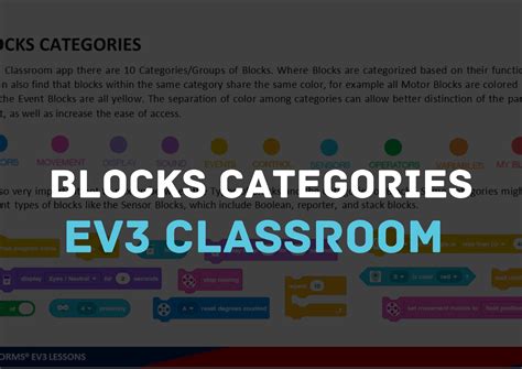 Classroom Blocks Categories