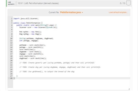 Solved 10 9 LAB Pet Information Derived Classes The Base Chegg