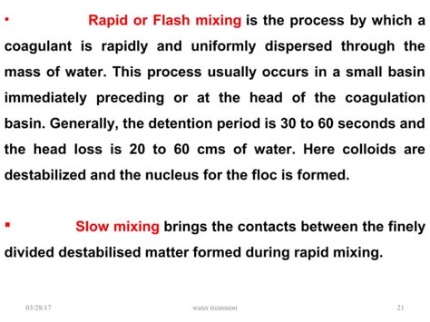 Coagulation And Flocculation In Watertreatment PPT