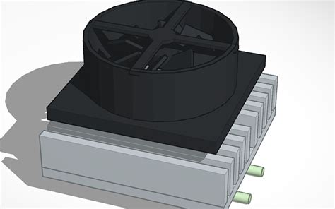 3d Design Peltier Module W Heat Sink And Cooling Fan Tinkercad
