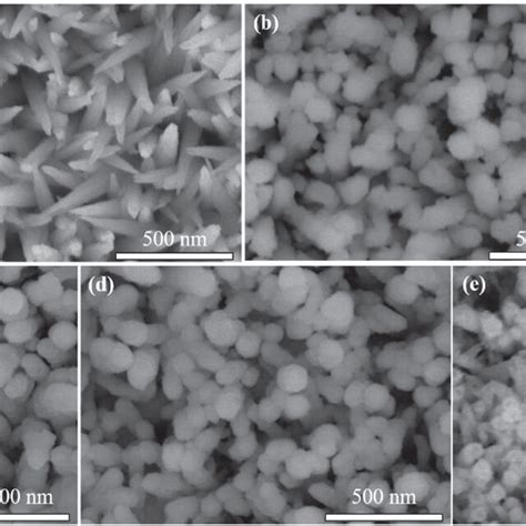 SEM Top View Images Of Various Samples A Pristine WO3 B WB C